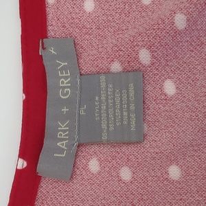 Lark Grey | Dresses | Lark Grey Womens Pleated Red Wrap Dress W White ...